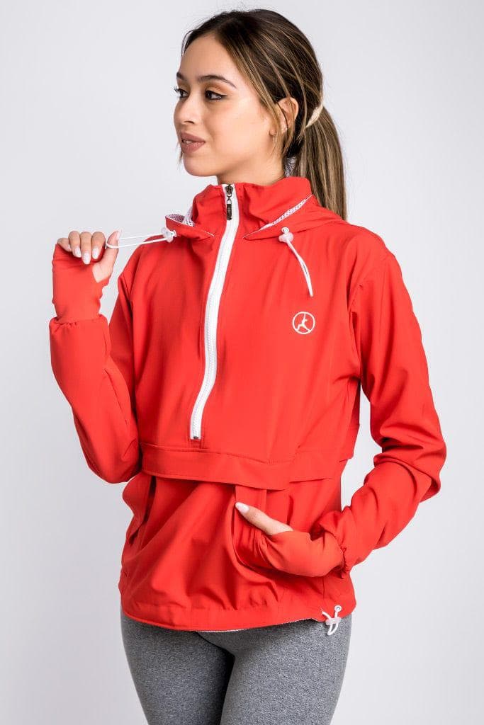 CASACA CORTAVIENTO ROJO